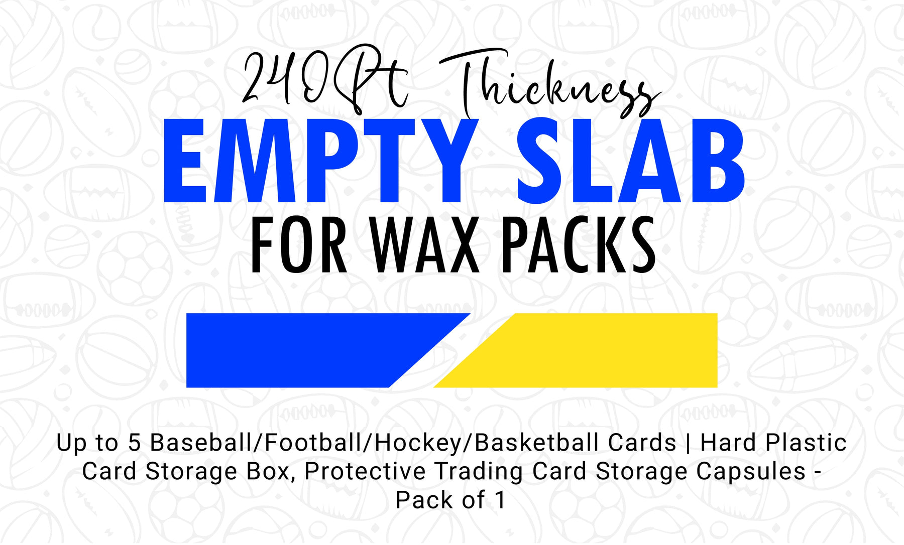 Empty Slab for Standard Size Trading Cards - Vanity Slabs Inc