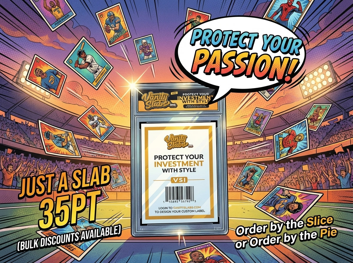 Vanity Slabs Holder for Standard Trading Cards with Personalized Label ...