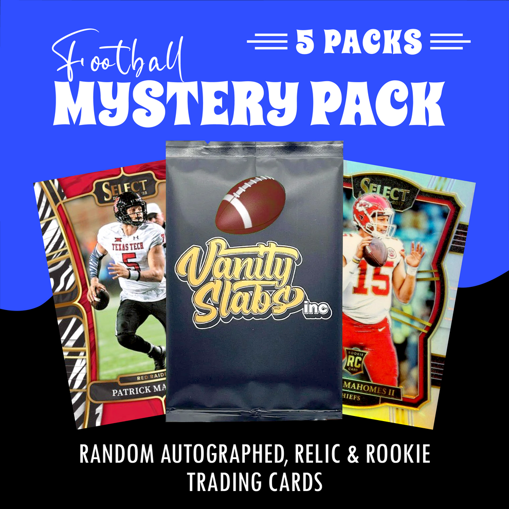 Football Mystery 5 Packs with Slab’s Foil Mystery Cards – Vanity Slabs Inc