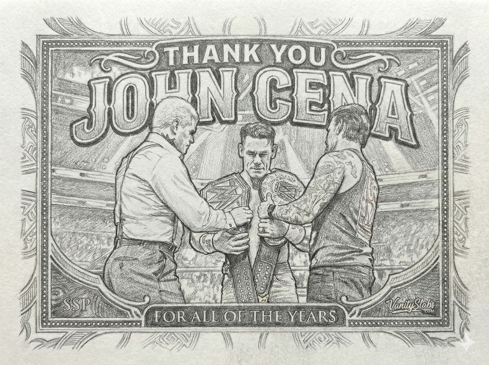 Custom John Cena Thank You Fan Art Card – Vanity Slabs Inc