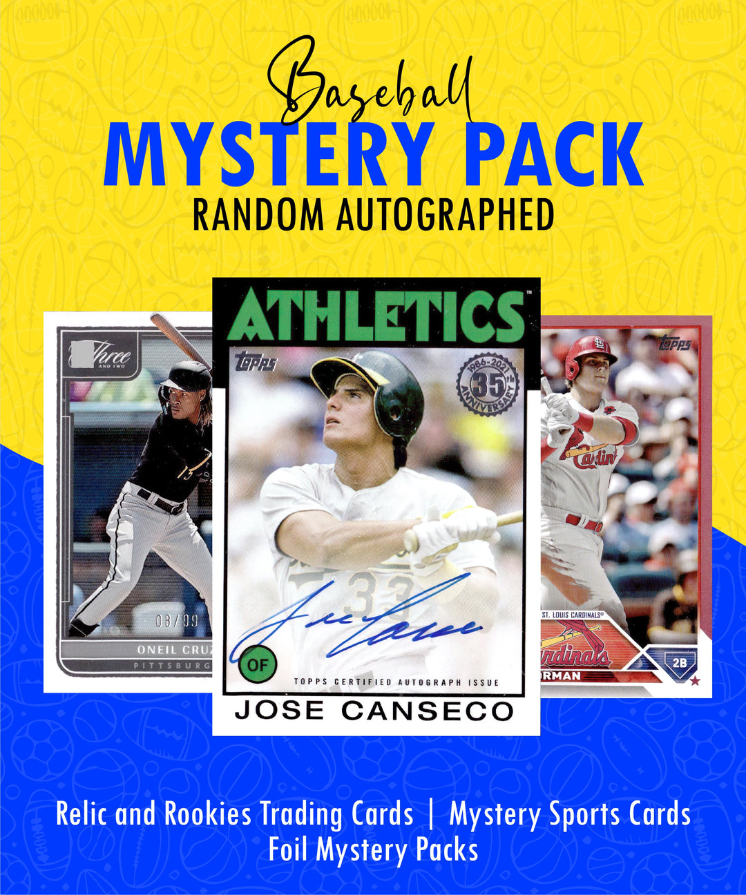 Baseball Mystery Packs Random Autographed, Rookies And Baseball Relic ...